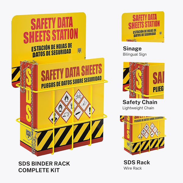 SDS Display Kit – 3" Ring Binder, Wire Rack, SDS Poster and more ...