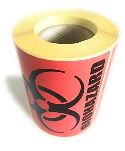 Biohazard Warning Label,250Labels Per Roll,Coated Paper ...