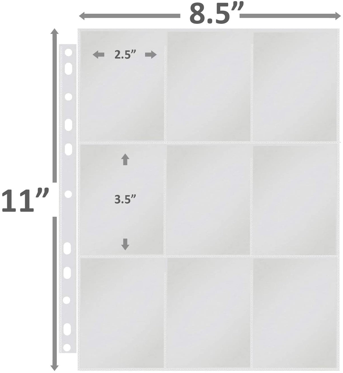 9-Pocket Trading Card Binder Sleeves for 3 Ring Binders ...