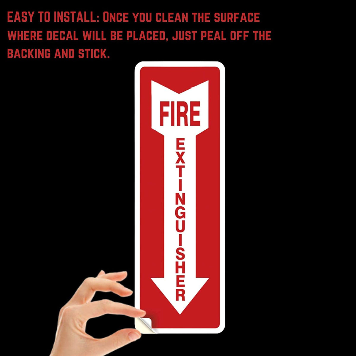 Fire Extinguisher Sticker, Self Adhesive10 per Pack – RingBinderDepot.com