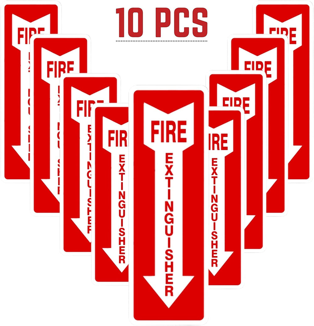 Fire Extinguisher Sticker, Self Adhesive10 per Pack – RingBinderDepot.com