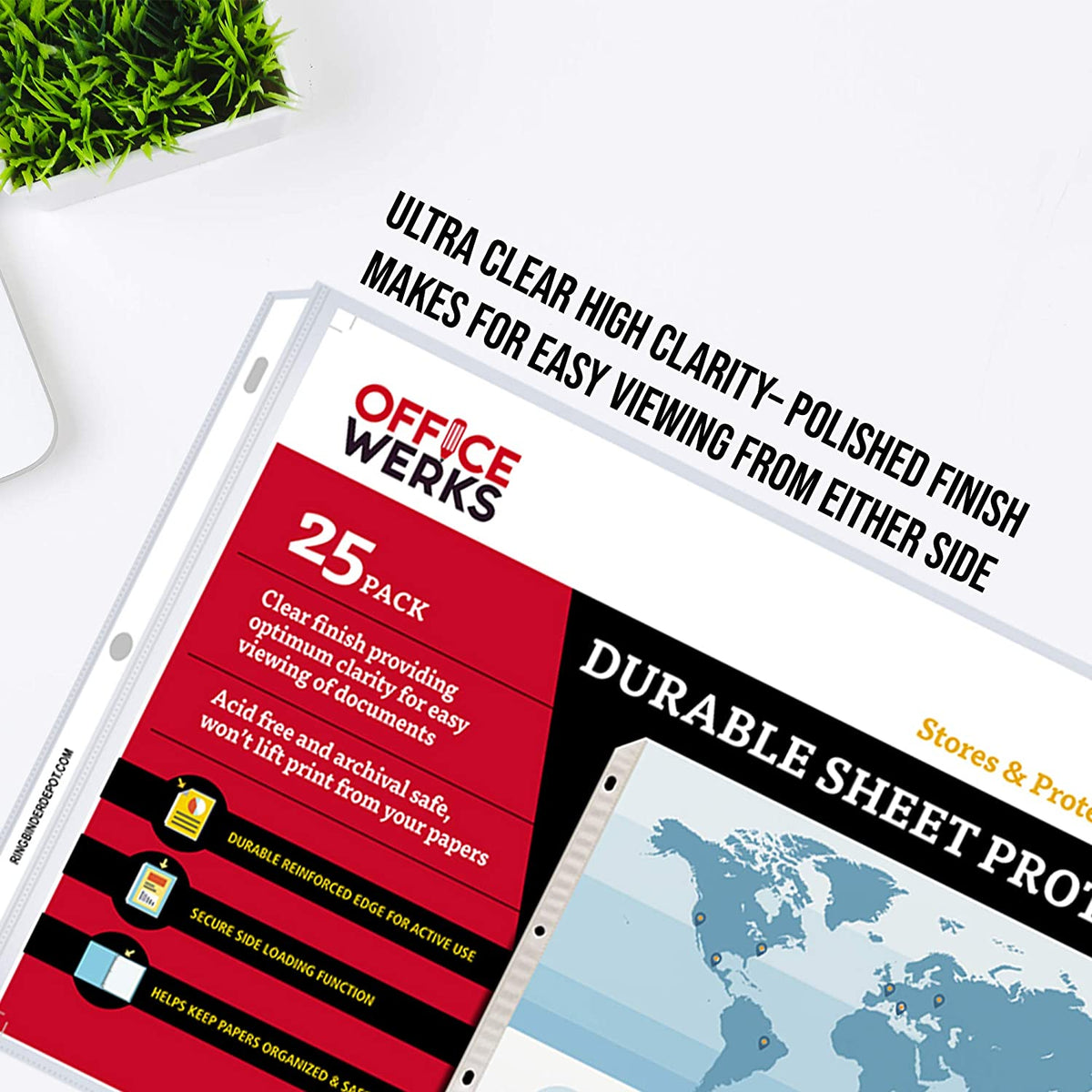 11 x 17 Sheet Protectors–Landscape View–(Pack of 25) – RingBinderDepot.com